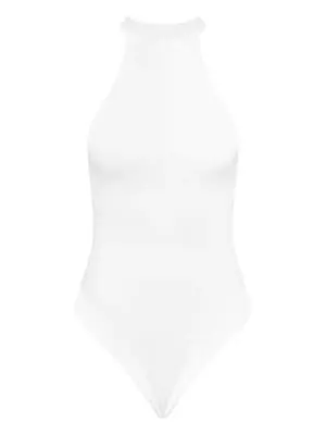 MAISON CLOSE Pure Tentation Halterneck Bodysuit - White