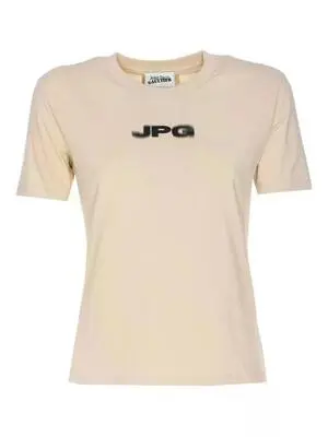 JEAN PAUL GAULTIER Logo-print Crew-neck T-shirt - Neutrals