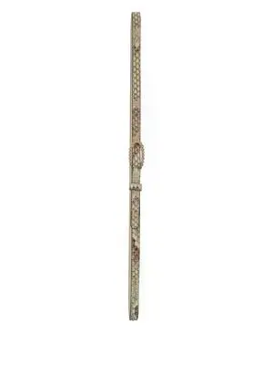 Valentino Garavani Snakeskin-effect Crystal-embellished Belt