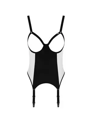 MAISON CLOSE Pure Tentation Open-garter Jumpsuit - Black