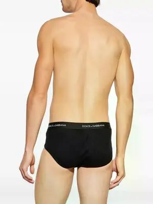 Dolce & Gabbana Logo-waistband Briefs - Black