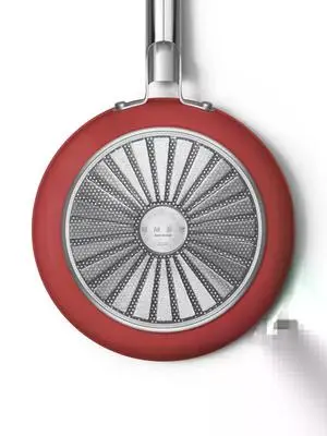SMEG Steel Frying Pan - Red