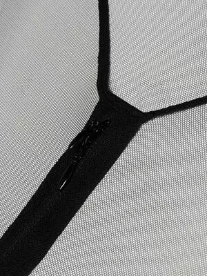 MAISON CLOSE Pure Tentation Mesh Catsuit - Black