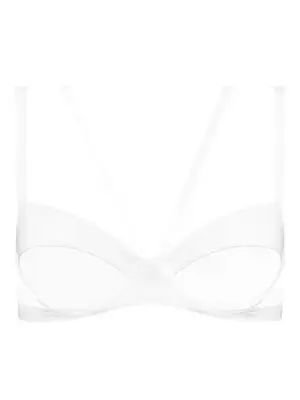 MAISON CLOSE Pure Tentation Balconette Harness Bra - White