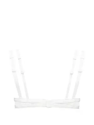 MAISON CLOSE Pure Tentation Balconette Harness Bra - White