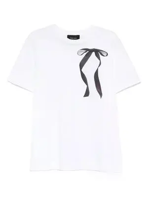 Simone Rocha Ribbon Bow-print T-shirt - White