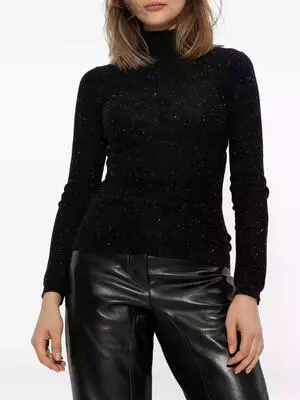 Fabiana Filippi Sequin-embellished High-neck Jumper