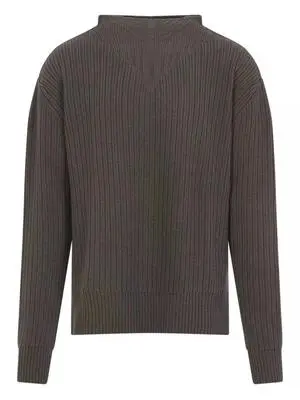 Rick Owens Ribbed Mock-neck Sweater