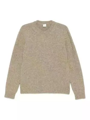 Eleventy Crew-neck Wool Sweater - Brown