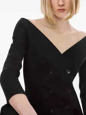 Alberta Ferretti Virgin-wool Blend Top - Black