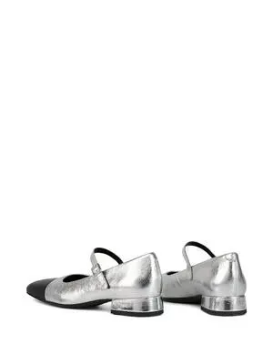VAGABOND SHOEMAKERS 25mm Debbi Metallic Leather Pumps - Silver