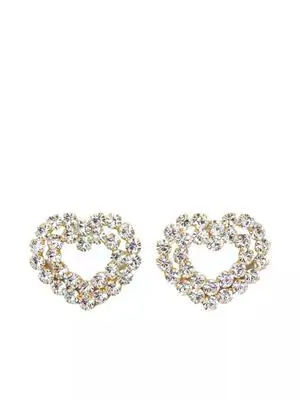 VANINA Crystal Heart Earrings - White