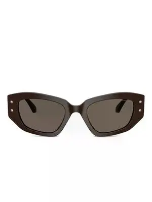 Michael Kors Le Praz Geometric-frame Sunglasses - Brown