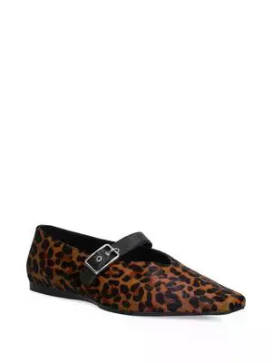 VAGABOND SHOEMAKERS Wioletta Leopard-print Ballet Flats - Brown