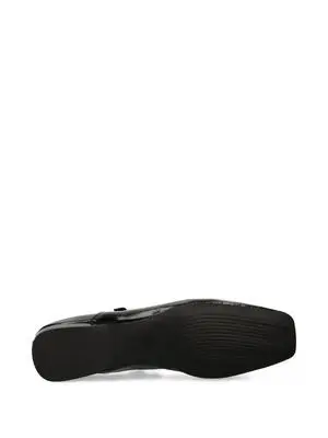 VAGABOND SHOEMAKERS Delia Patent-leather Buckled Ballet Flats - Black