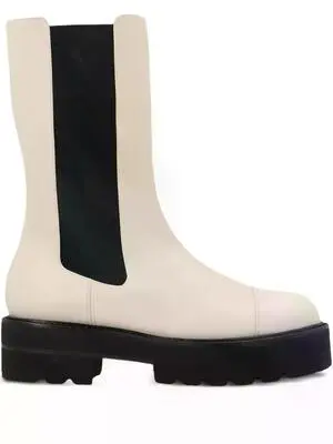 Women's White Slip Boots