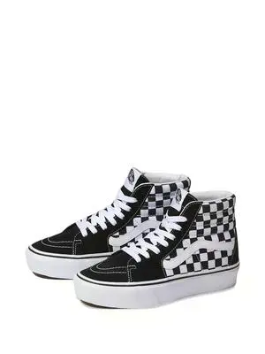 VANS Sk8 Hi Platform 2.0 Checkerboard Sneakers - Black