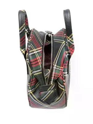 VIVIENNE WESTWOOD Small Yasmine Tartan Tote - Black