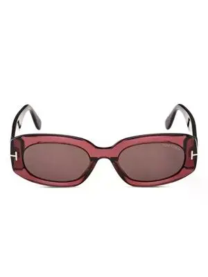 TOM FORD Oval-frame Sunglasses - Red
