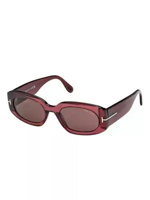 TOM FORD Oval-frame Sunglasses - Red