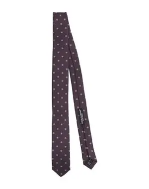 Dolce & Gabbana Polka-dot Satin Necktie - Purple