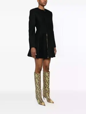 Versace Zip-front Flared Coat