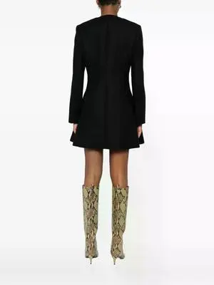 Versace Zip-front Flared Coat