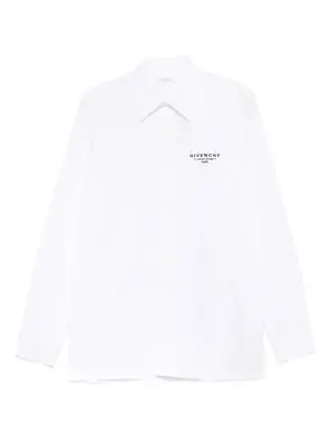 Givenchy Logo-embroidered Cotton Shirt - White