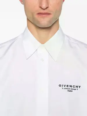 Givenchy Logo-embroidered Cotton Shirt - White