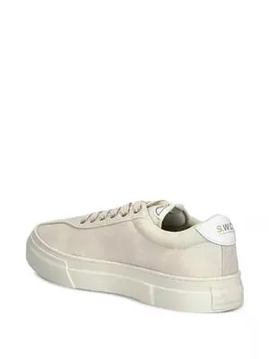 S.W.C STEPNEY WORKERS CLUB Dellow 02 Lace-up Canvas Trainers - Neutrals