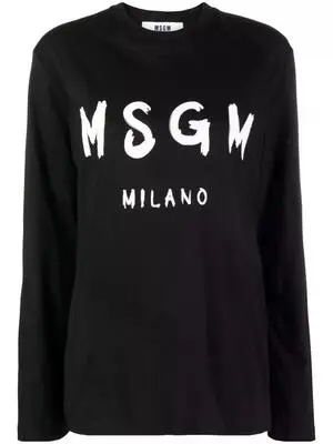MSGM Logo-print Cotton T-shirt