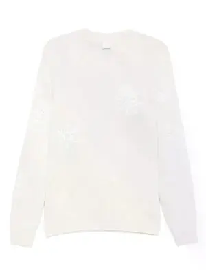 Eleventy Snowflake-embroidered Sweater