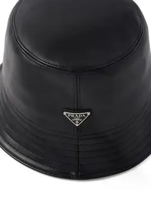 Prada Leather Bucket Hat