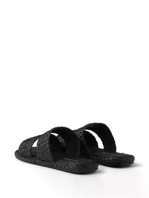 Prada Raffia Slides