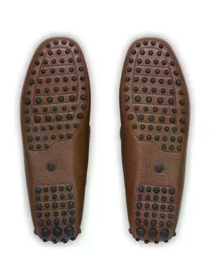 Car Shoe Tassel Leather Driving Shoes - Brown