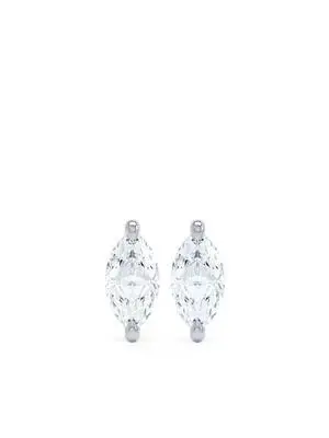 LOEV 18kt White Gold Marquise Diamond Earrings - Silver