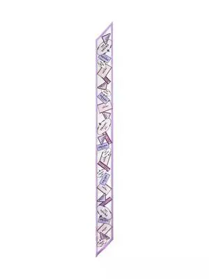 Prada Printed Twill Scarf - Purple