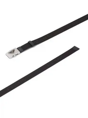 Prada Triangle-logo Woven Belt