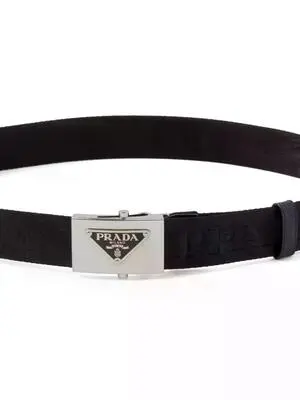 Prada Triangle-logo Woven Belt