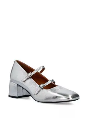 VAGABOND SHOEMAKERS Adison Double-buckle Metallic Leather Pumps