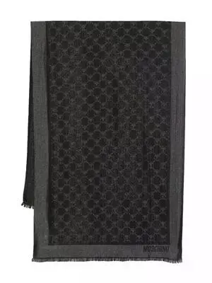 Moschino Lamé Logo-jacquard Scarf