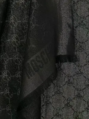 Moschino Lamé Logo-jacquard Scarf