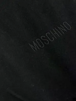 Moschino Logo-embroidered Fringed Scarf