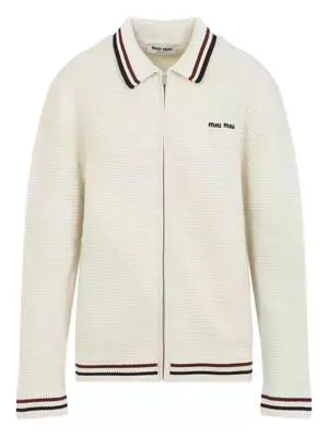 Miu Miu Zip-up Knitted Cardigan