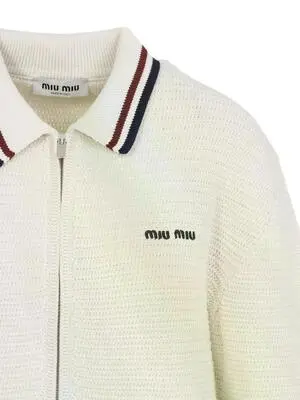 Miu Miu Zip-up Knitted Cardigan