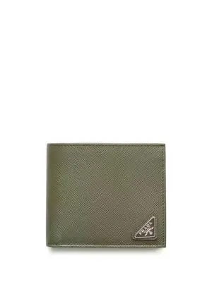 Prada Saffiano Leather Bi-fold Wallet - Green