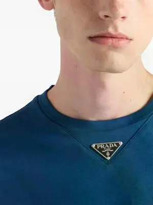 Prada Triangle Logo Cotton T-shirt