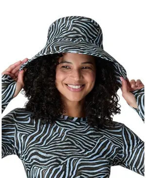 WATSKIN Sienna Wide Brim Hat - Blue Leopard