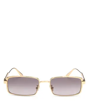Dior Rectangle Sunglasses, 55mm - Nickel/smoke