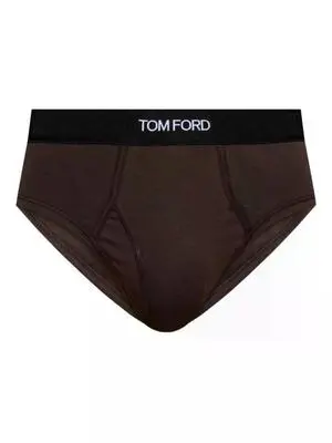 TOM FORD Branded-waistband Briefs - Brown